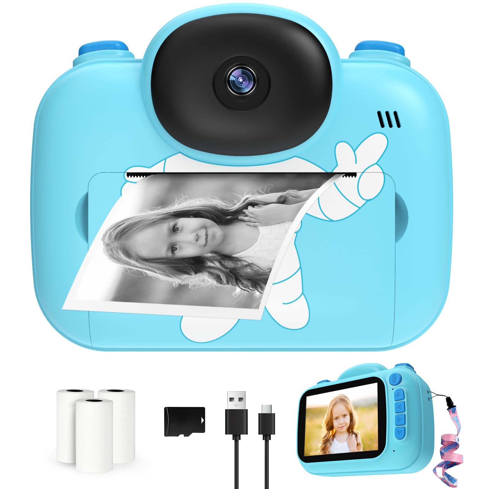 Amazon.com : Kids Camera Instant Print Camera for Kids, Portable ...