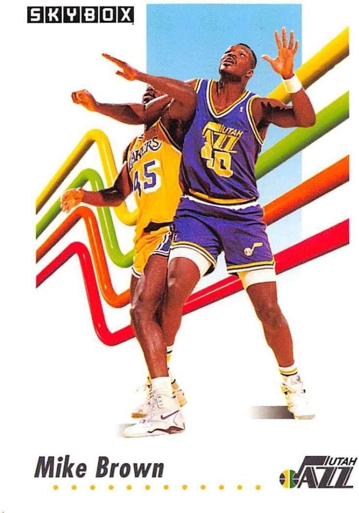 Amazon.com: 1991-92 SkyBox Basketball #277 Mike Brown Utah Jazz ...