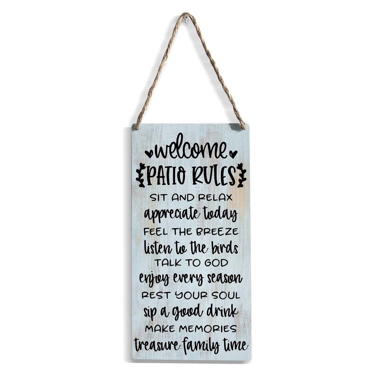 Amazon.com: Rustic Patio Rules Wood Sign Welcome Sign Patio Decor ...