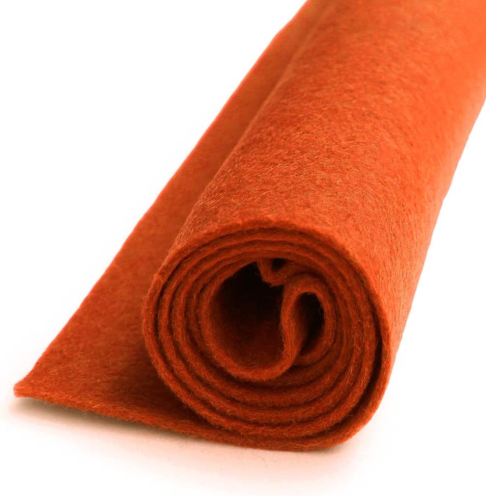 Amazon.com: Dark Orange - Wool Felt Oversized Sheet - 20% Wool Blend ...
