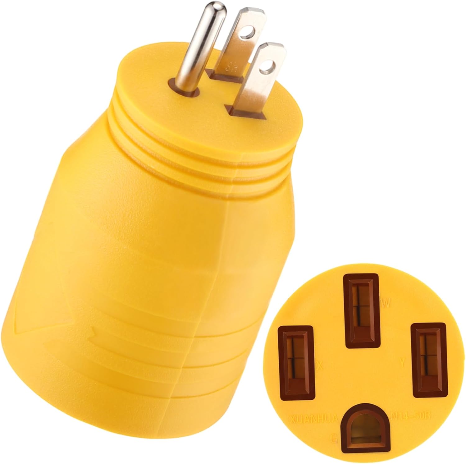 Amazon.com: Kanayu 50 Amp to 15 Amp 110 Volt RV Adapter Compatible with ...