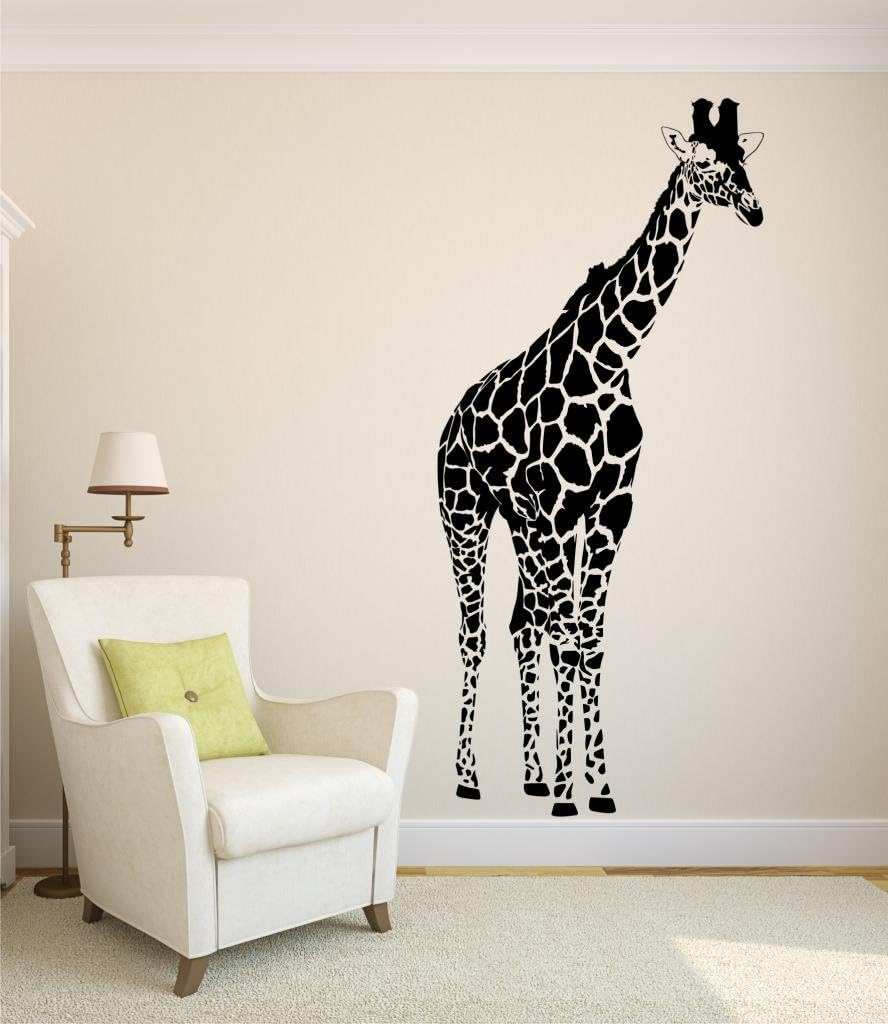 Amazon.com: Huge Detailed Giraffe Vinyl Wall Decal Size 96" High by 43. ...