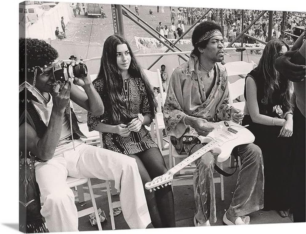 Amazon.com: Photo Art Print by PHOTOOH! ~ Jimi Hendrix Candid And ...
