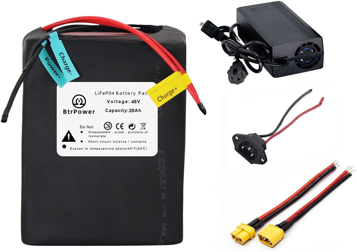 Amazon.com: SZWEDI Double Battery Discharge Converter for 500W E-Bike ...