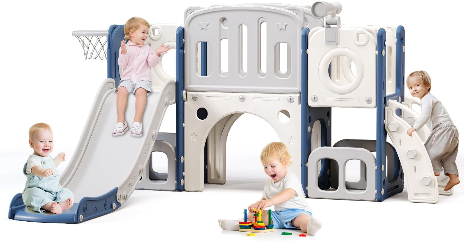 Amazon.com: XJD 10 in 1 Toddler Slide,Toddler Playhouse for Toddlers ...