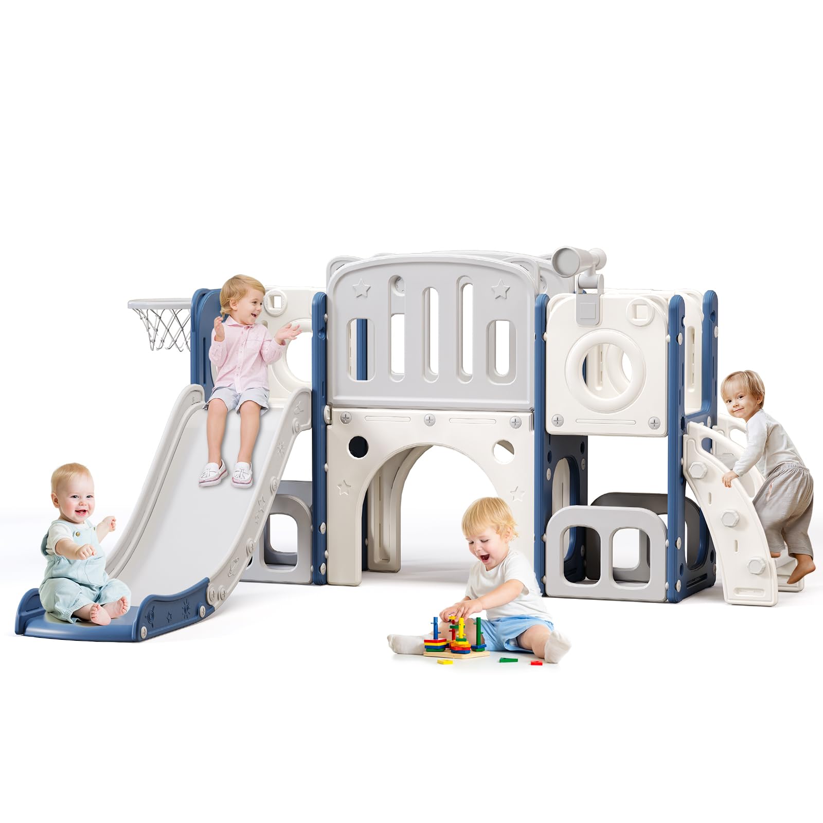 Amazon.com: YUYUE 8 in 1 Toddler Slide,Kids Climber Slide with Storage ...