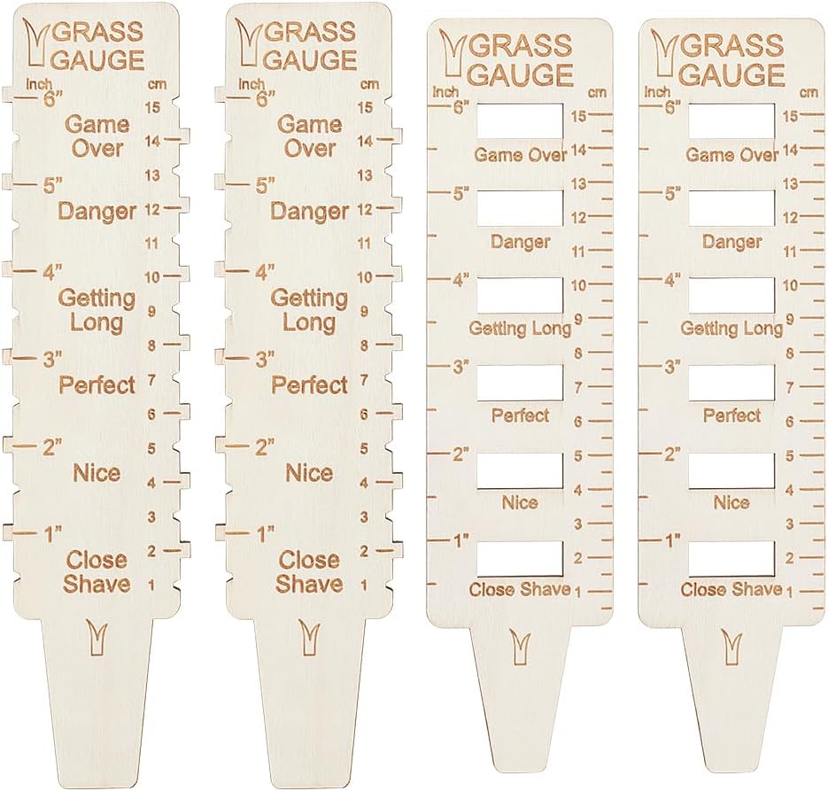 Amazon.com: BENECREAT 4Pcs 2 Style Wood Grass Gauge, Plant Growth ...