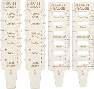 Amazon.com : BENECREAT 4Pcs 2 Style Wood Grass Gauge, Plant Growth ...