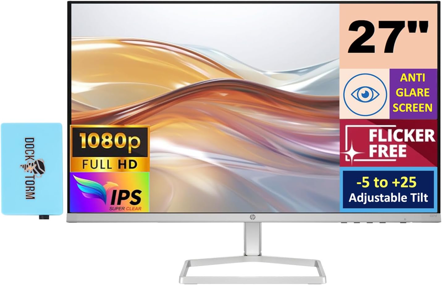 Amazon.com: HP 27-inch Monitor with Height Adjust (27f 4K, Natural ...