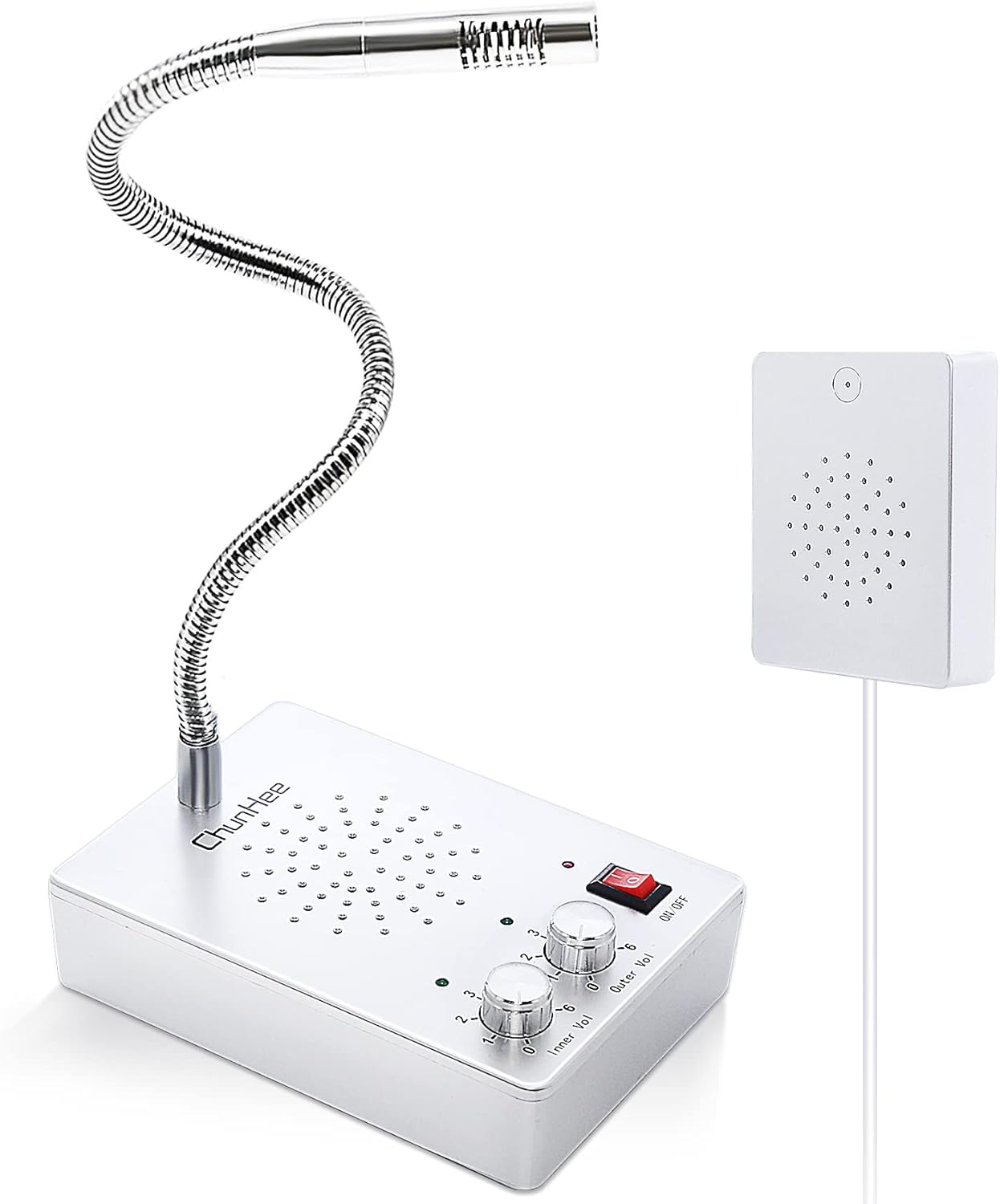 ChunHee Window Intercom Speaker Systems Glass Microphone Counter Two ...