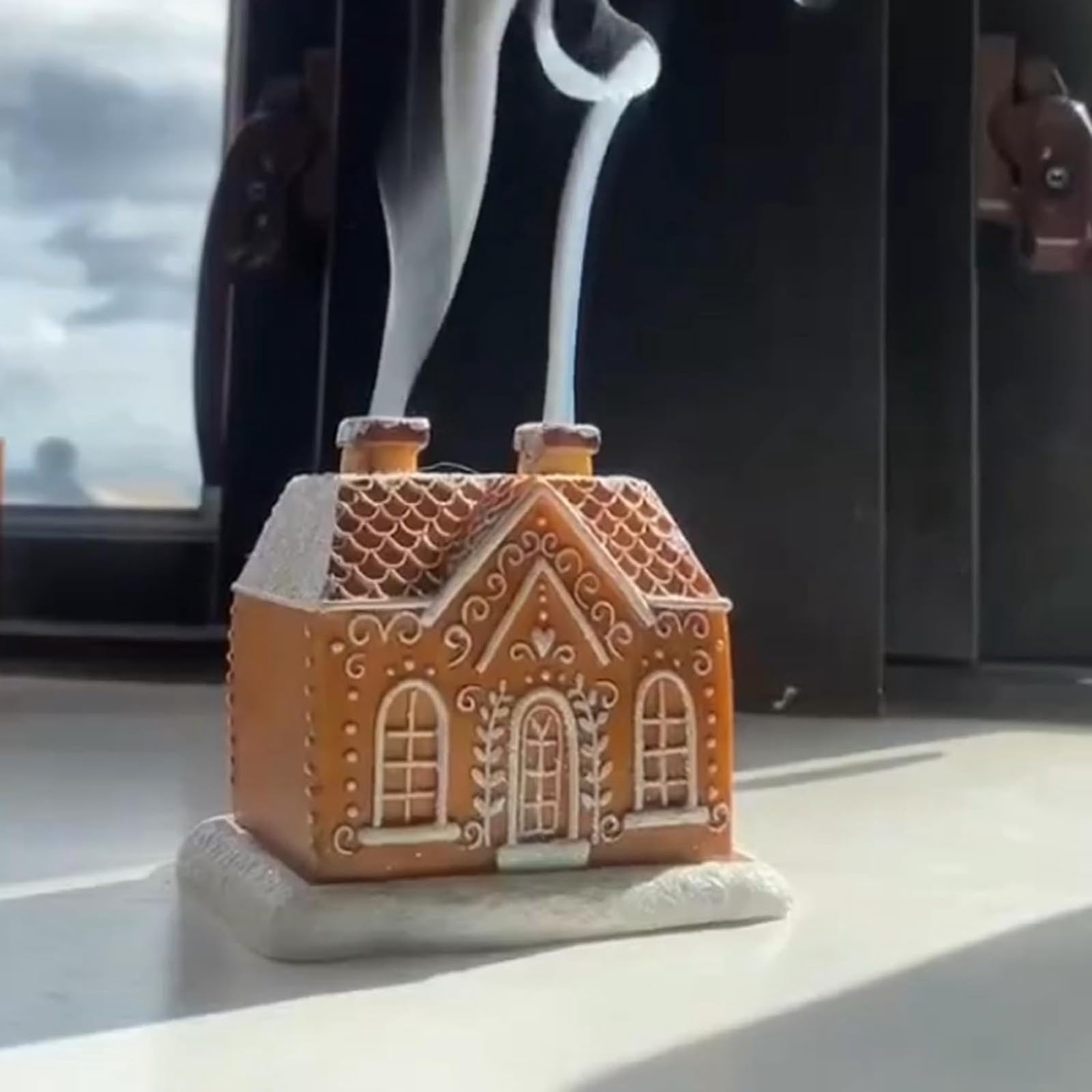 Amazon.com: Gingerbread House Incense Burner, Log Cabin Incense Burner ...