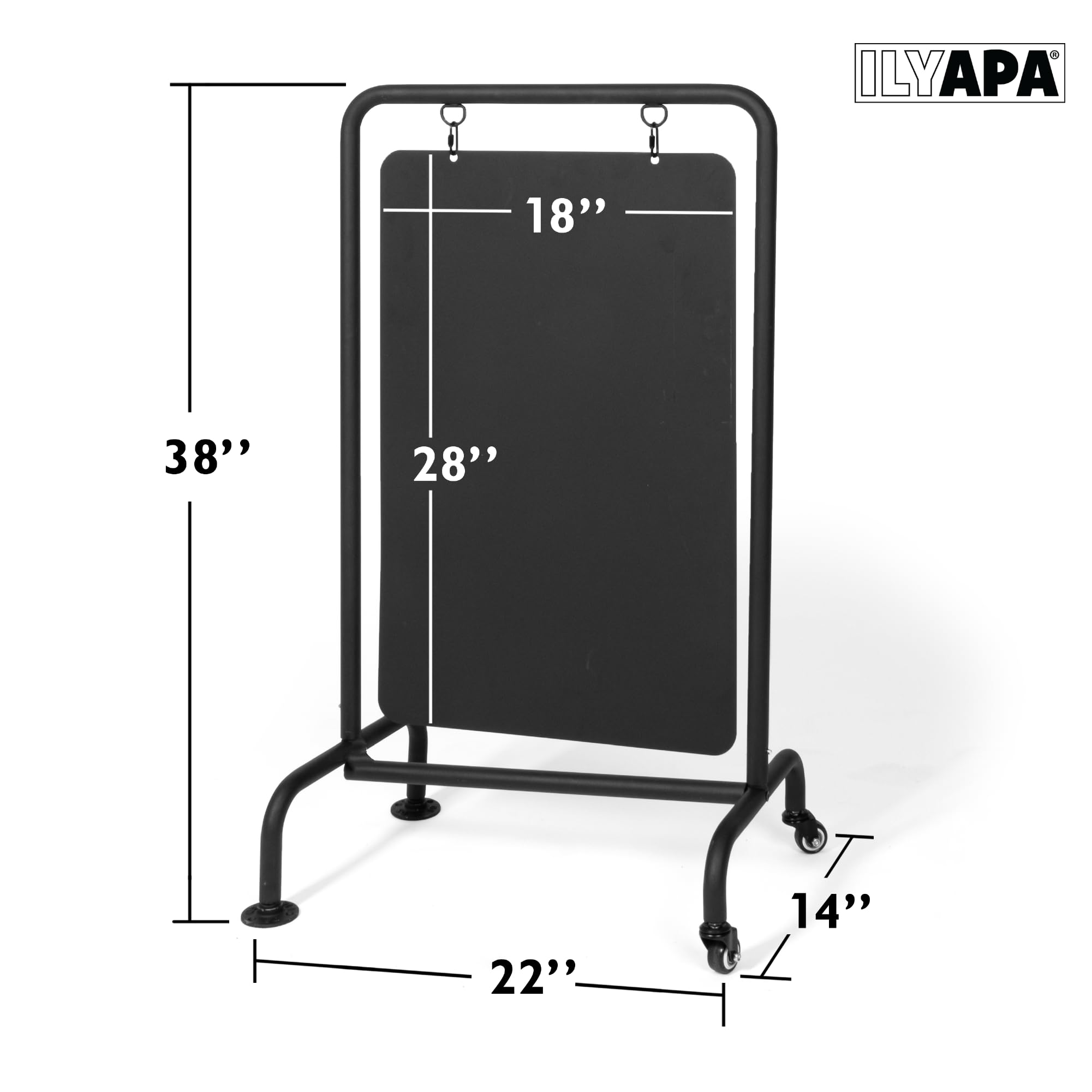 Ilyapa Rolling Modern Metal Double Sided Swinging Chalkboard Sidewalk ...