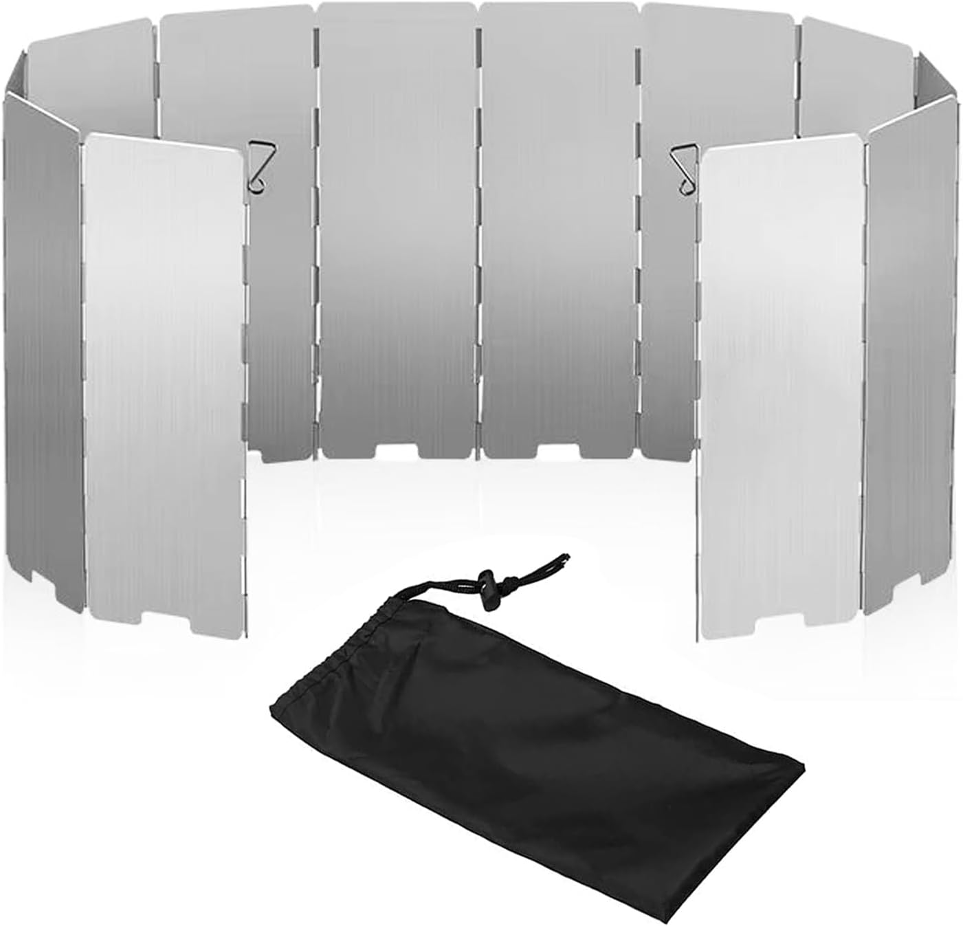 Stove Windscreen, 12 Plates Stove Windshield with Drawstring Bag ...