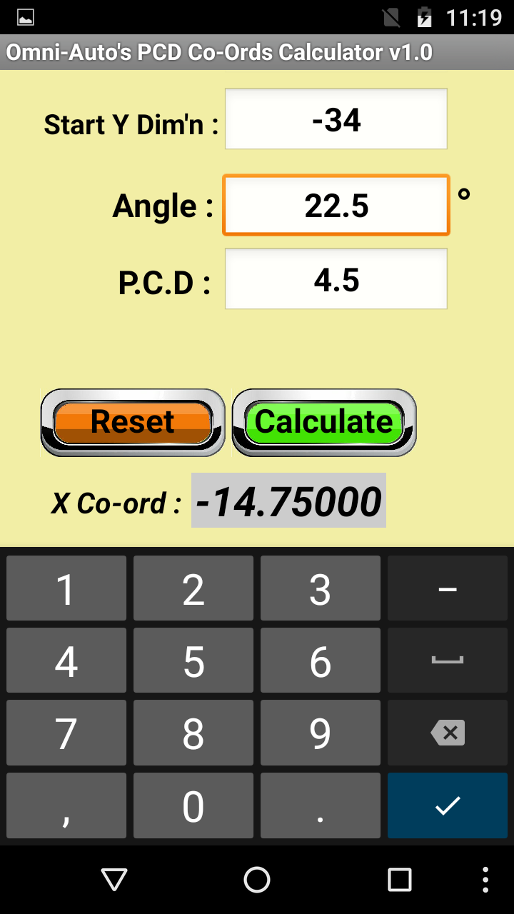 PCD Co-Ordinate Calculator - App on Amazon Appstore