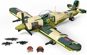 Amazon.com: TOY PLAYER Spitfire Fighter Plane Jet Building Set ...