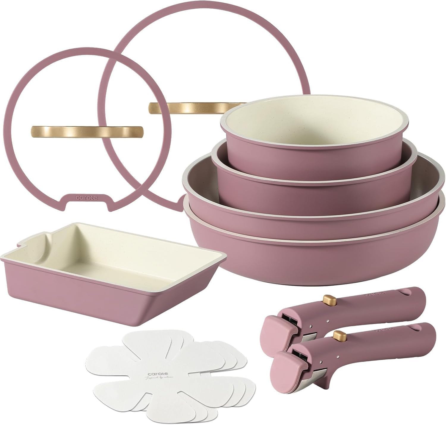 Amazon.co.jp: CAROTE カローテ フライパン セット 11点 鍋セット フッ素 不使用 PFAS PTFE PFOA PFOS フリー IH対応 ガス火対応 セラミック ih ...