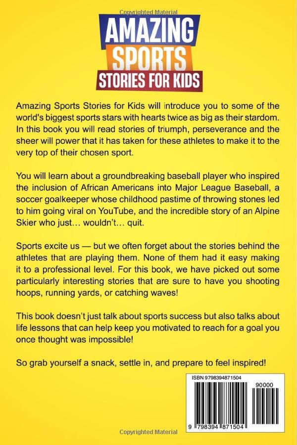 Snapklik.com : Amazing Sports Stories For Kids: Unforgettable Moments ...