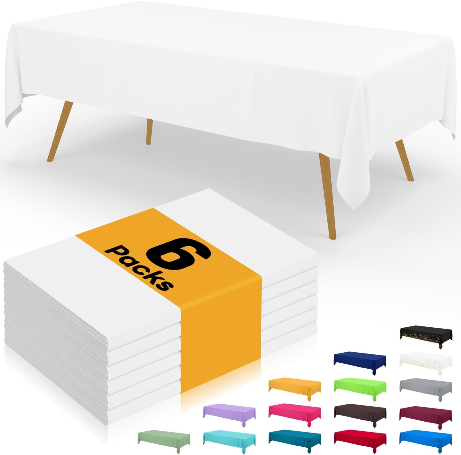 Amazon.com: Creative Converting Tissue/Poly Tablecover Table Cover, 54 ...