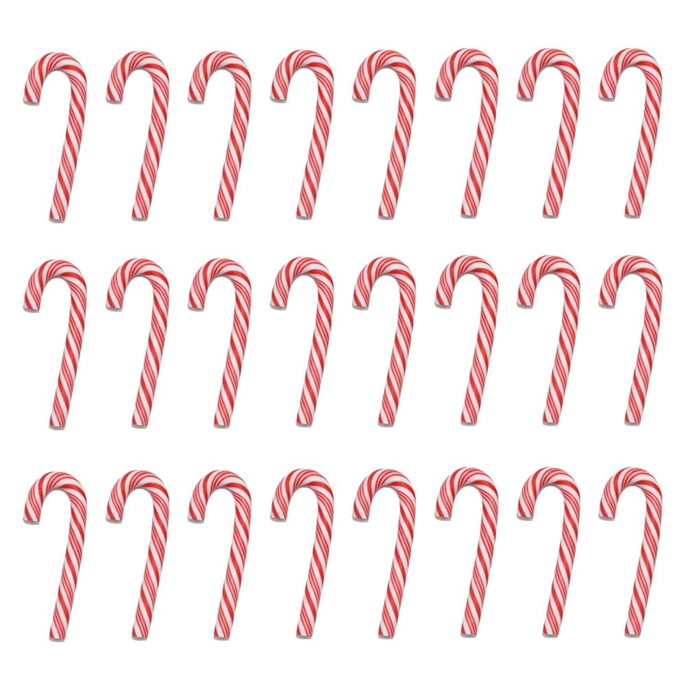 Amazon.com: 40 Pcs Polymer Clay Candy Canes Christmas Clay Candy Charms ...
