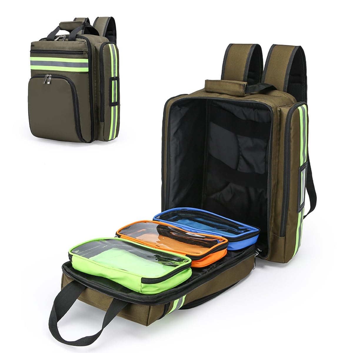 Amazon.com: Be-Better Medical Bag Empty First Aid Backpack, Medicine ...