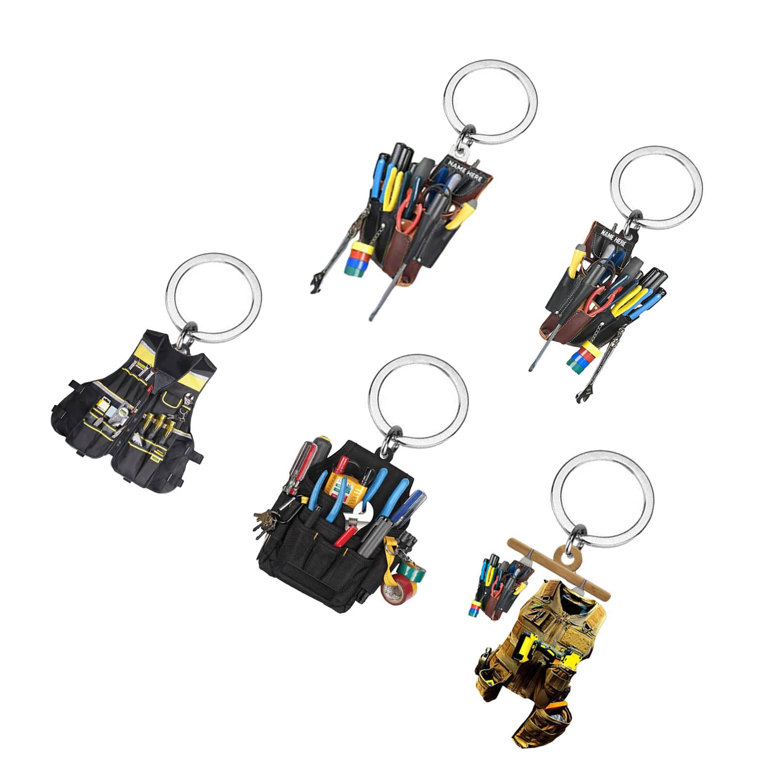 Amazon.com: Haoyull Bags Keychain 5pcs Creative Acrylic Keychain Unique ...