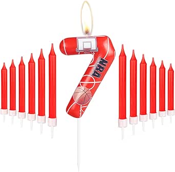 Amazon.com: iNINGER Basketball Birthday Candle 7th Basketball Happy ...
