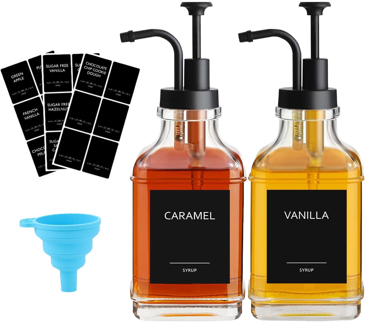 Amazon.com: AXIM Coffee Syrup Pump Dispenser,500ml/17oz Glass Syrup ...