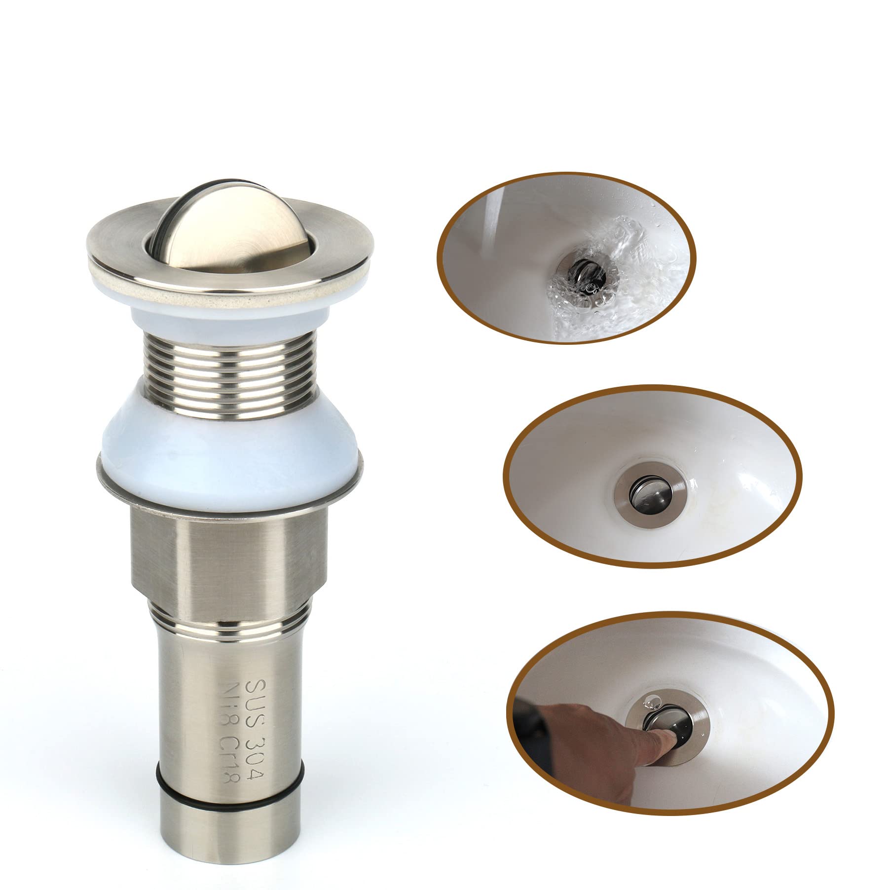 Amazon.com: Tueascallk Stainless Steel without Overflow Bathroom Sink ...