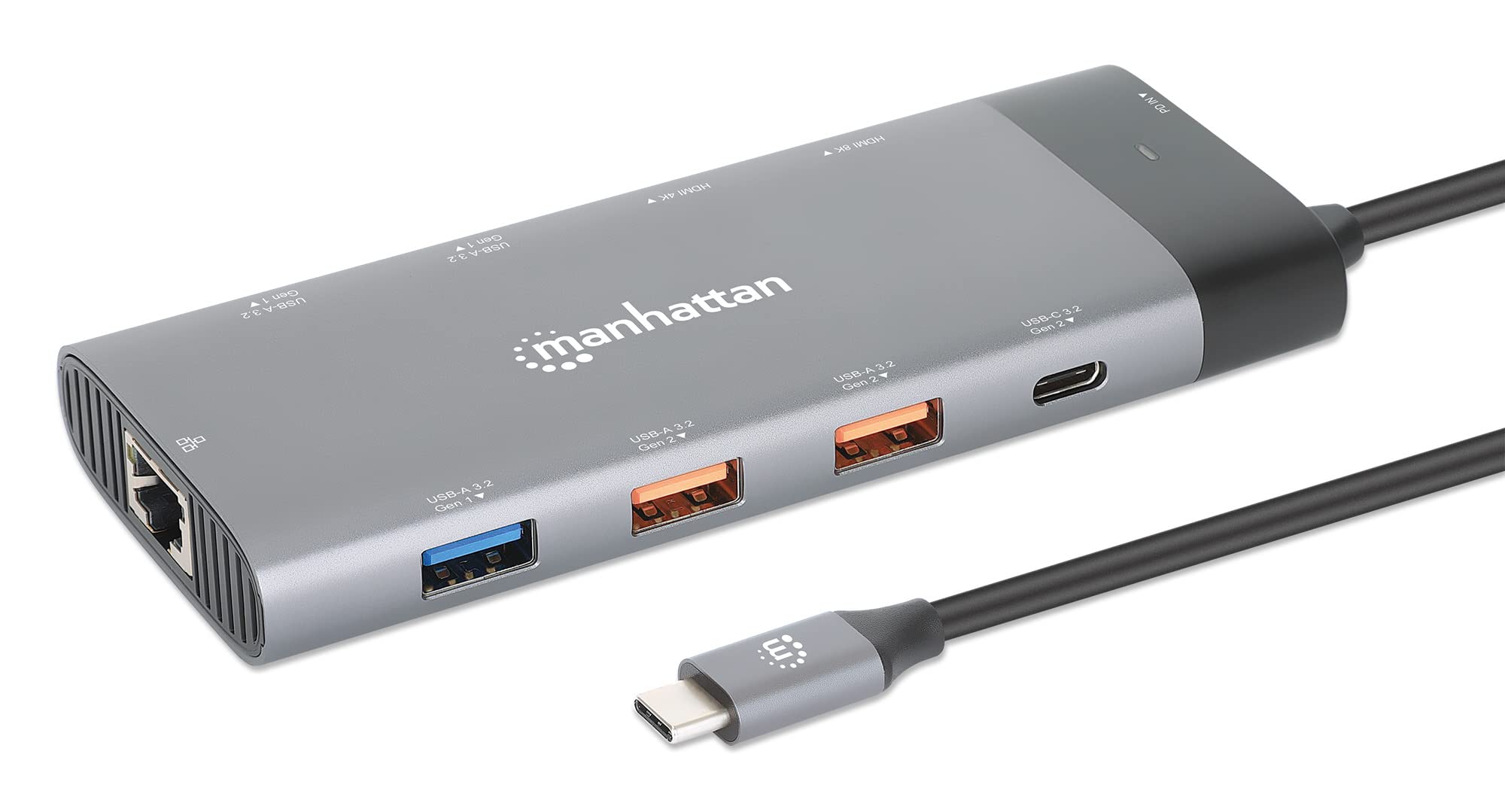 Amazon.com: Manhattan USB C 10-in-1 Multiport Adapter Docking Station ...