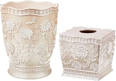 Amazon.com: Home Basics Paris Collection 4 Piece Bathroom Accessories ...