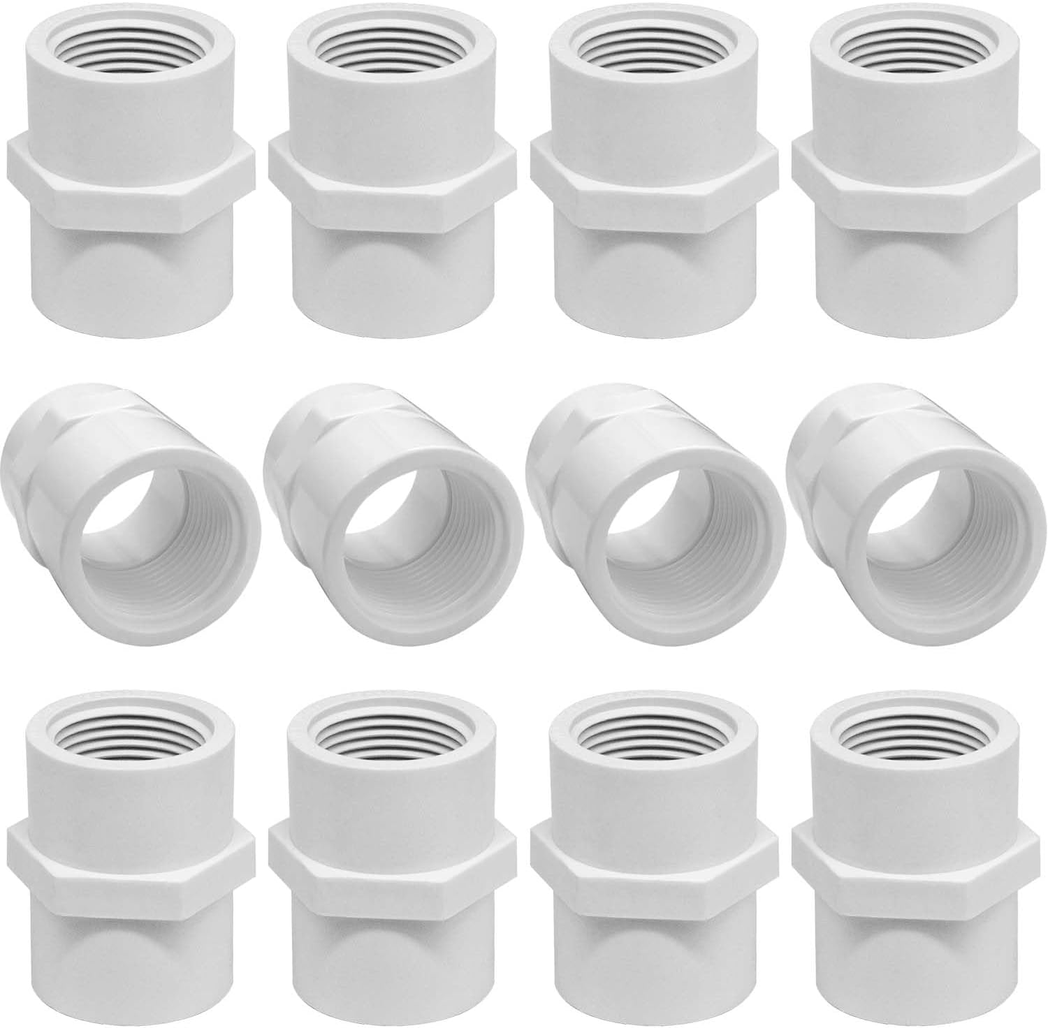 Amazon.com: YSIL 1/2 Inch PVC Pipe Fitting Coupling Connector Union ...