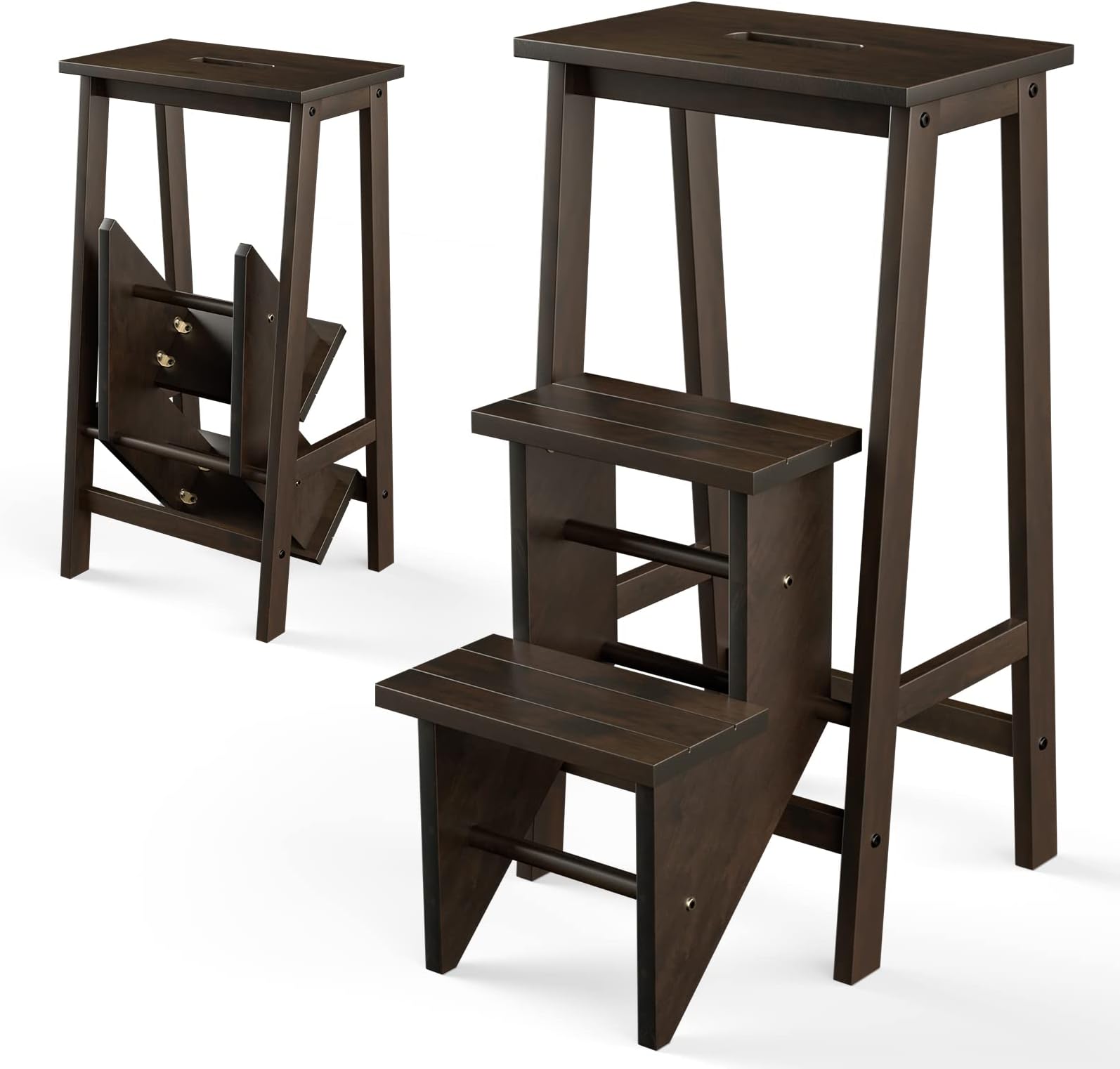 Amazon.de: HuaCan Tritthocker Rutschfester Faltbarer 2 Stufe ...
