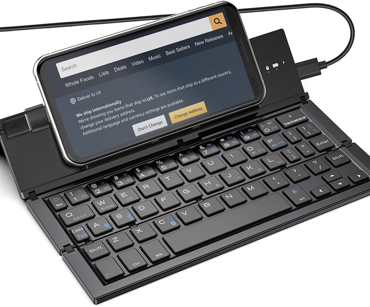 Amazon.com: Geyes USB Foldable Keyboard, Wired and Wireless Folding ...