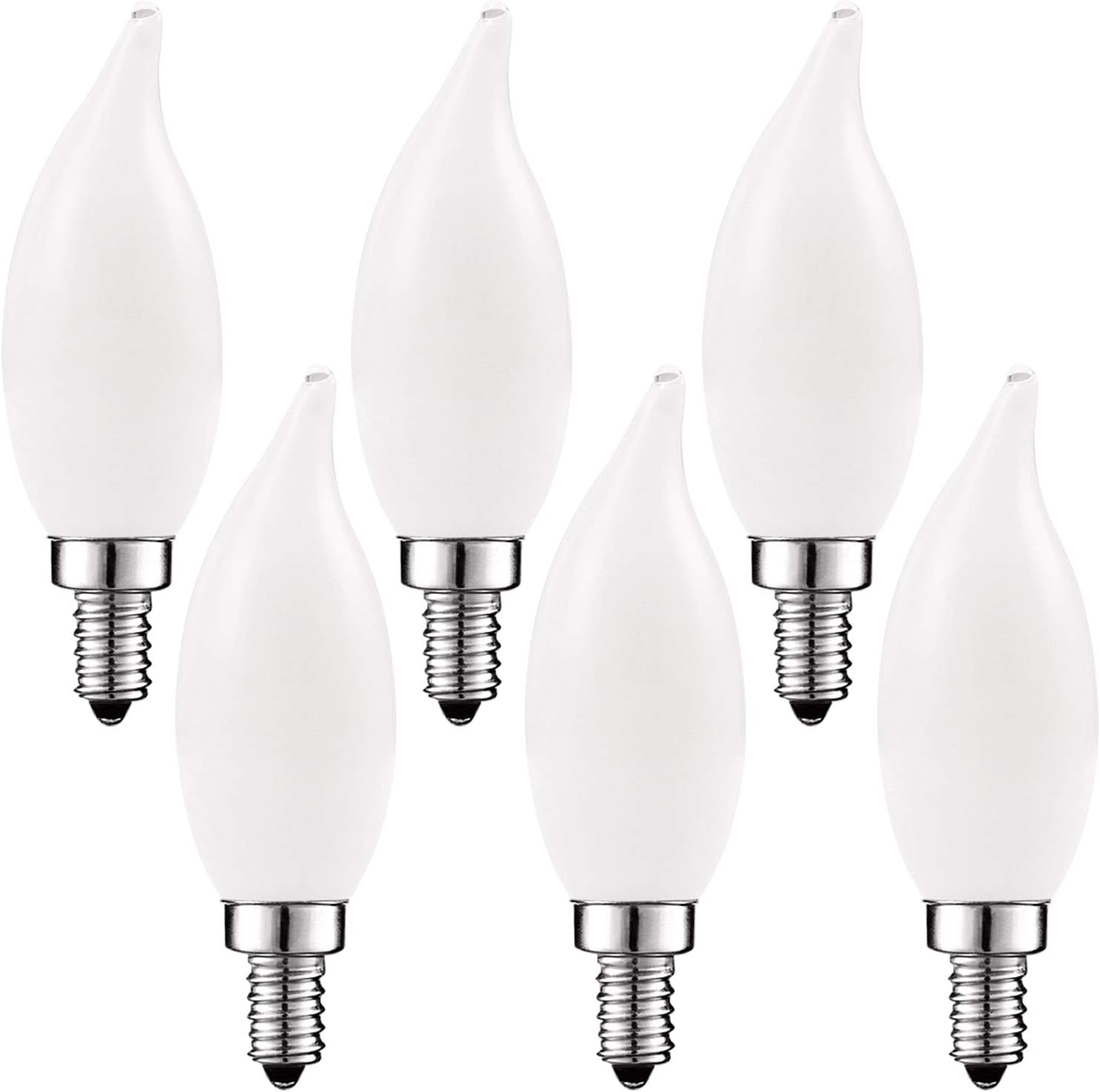 LUXRITE 5W Frosted E12 LED Bulb 60W Equivalent, 2700K Warm White, 450 ...