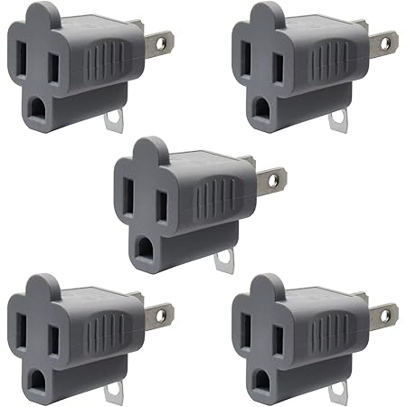 GE Polarized Grounding Outlet Extender, 2 Pack, Turn 2-Prong into 3 ...
