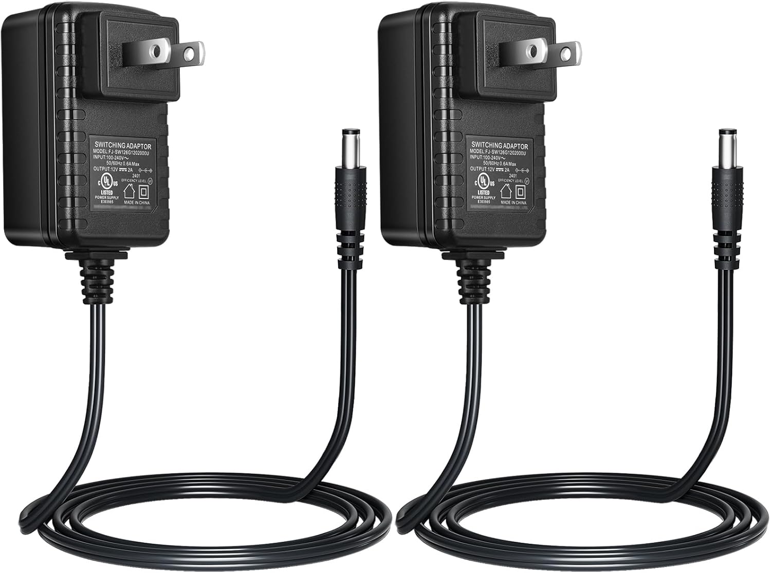 Amazon.com: Security-01 2-Pack AC 100-240V to DC 12V 2A Power Supply ...