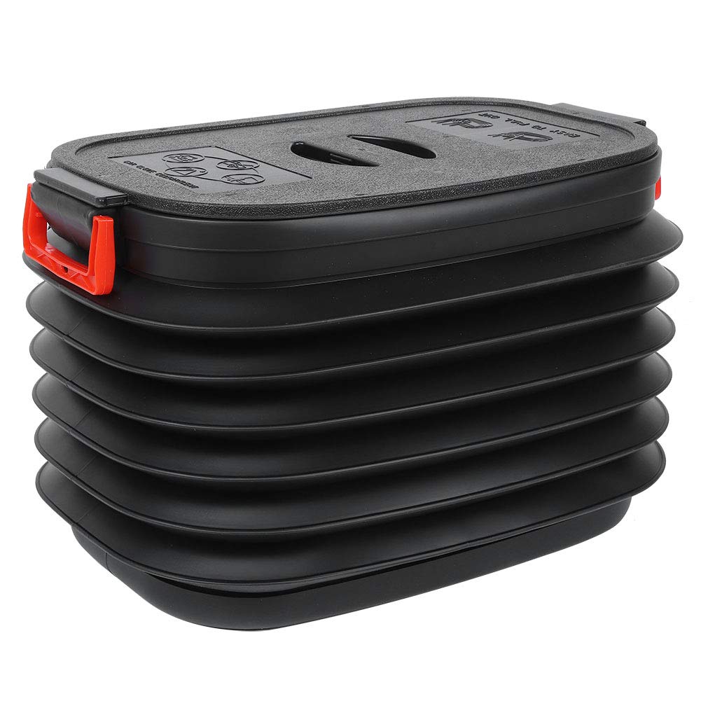 37L Folding Retractable Barrel Storage Bucket,with Cover for Outdoor ...