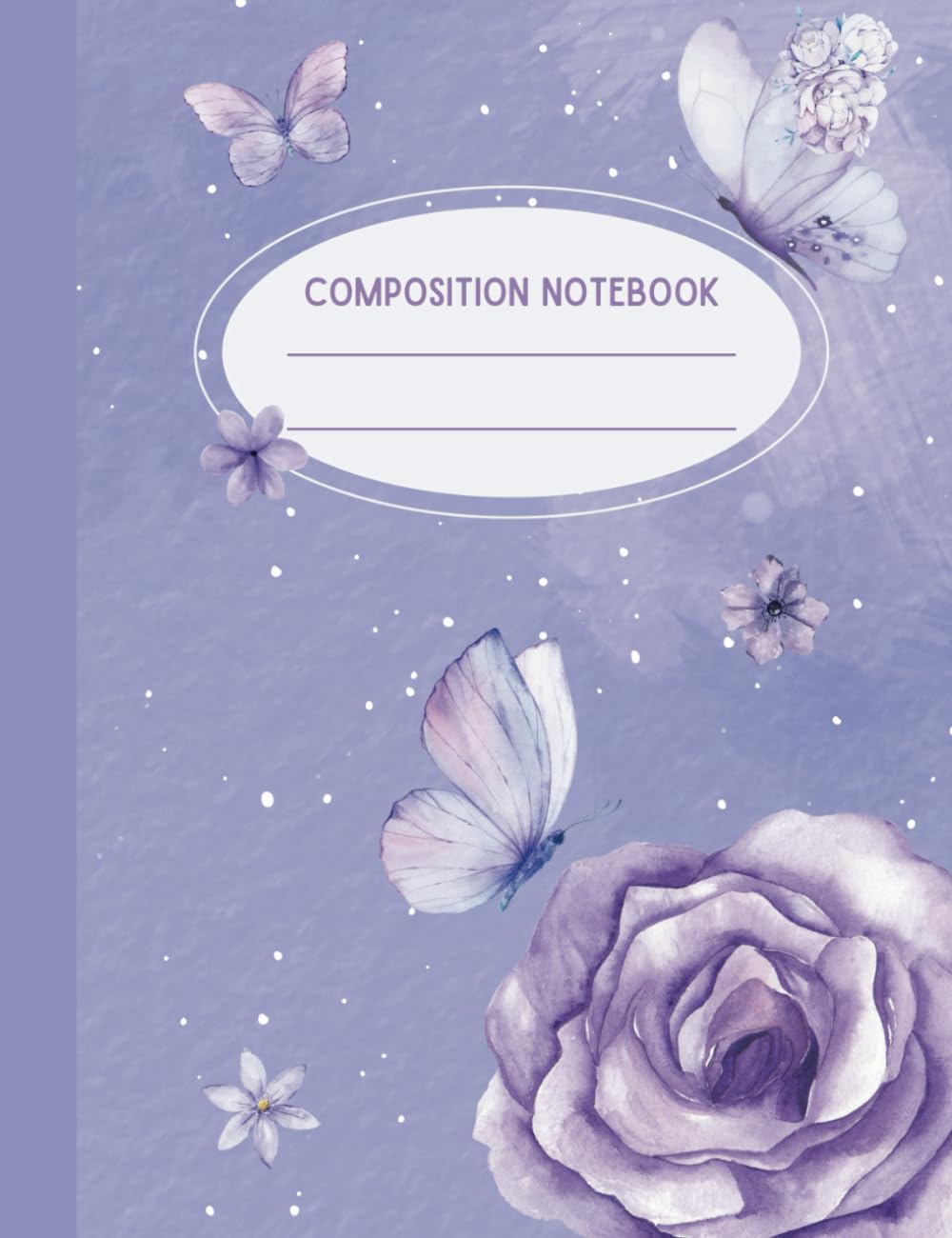 Amazon.com: Composition Notebook: Purple Watercolor Butterflies and ...