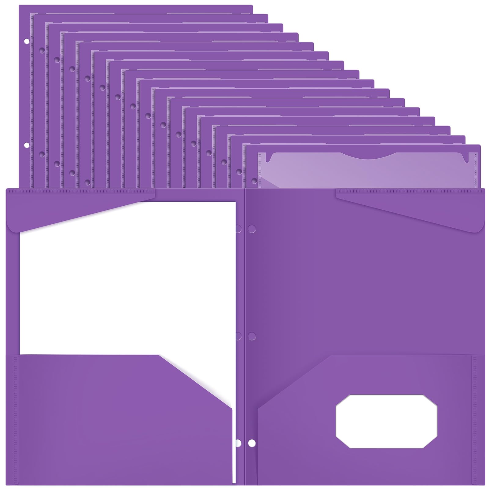 Amazon.com : Henoyso 100 Pack 2 Pocket Folders with Clear Front Pocket ...