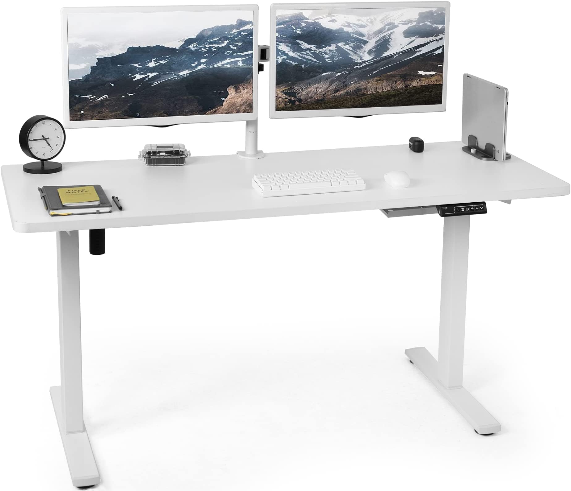 White Mulberry Motorized Height Adjustable Desk | Ergonomic Design ...