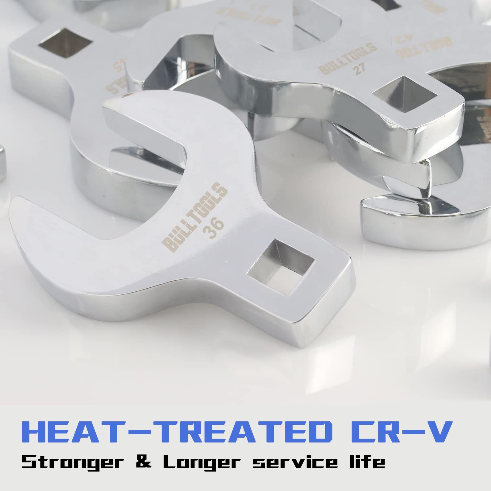 Snapklik.com : BULLTOOLS 1/2" Drive Jumbo Crowfoot Wrench Set