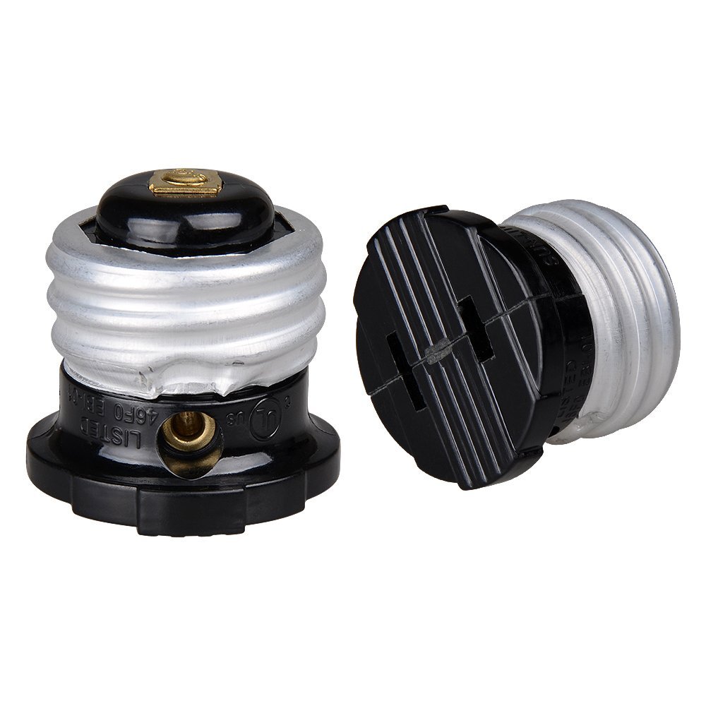 Onite Light Bulb to Outlet Socket Adapter, GE Polarized Handy Plug ...