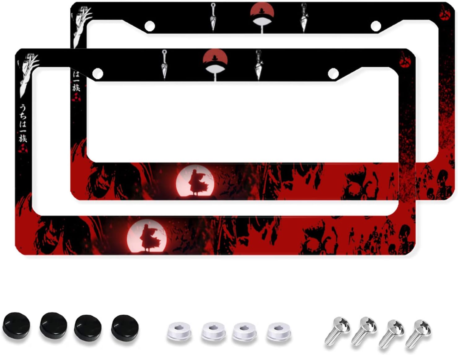 Amazon.com: POVIOIS Anime License Plate Frame 2PCS Anime Car ...