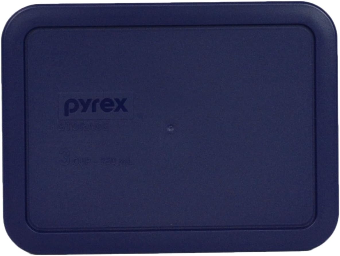 Amazon.com: Pyrex 7210-PC Rectangle Dark Blue 3 Cup Storage Lid for ...