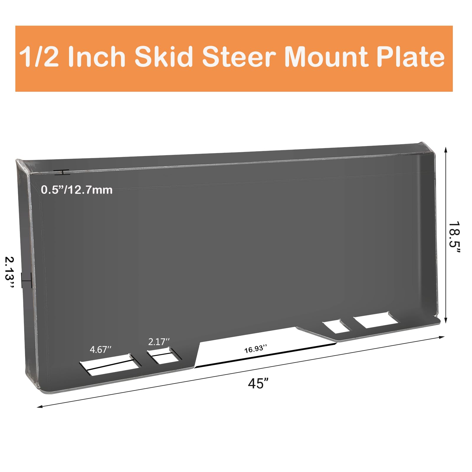 Snapklik.com : 1/2" Universal Quick Attach Plate, Skid Steer Plate ...