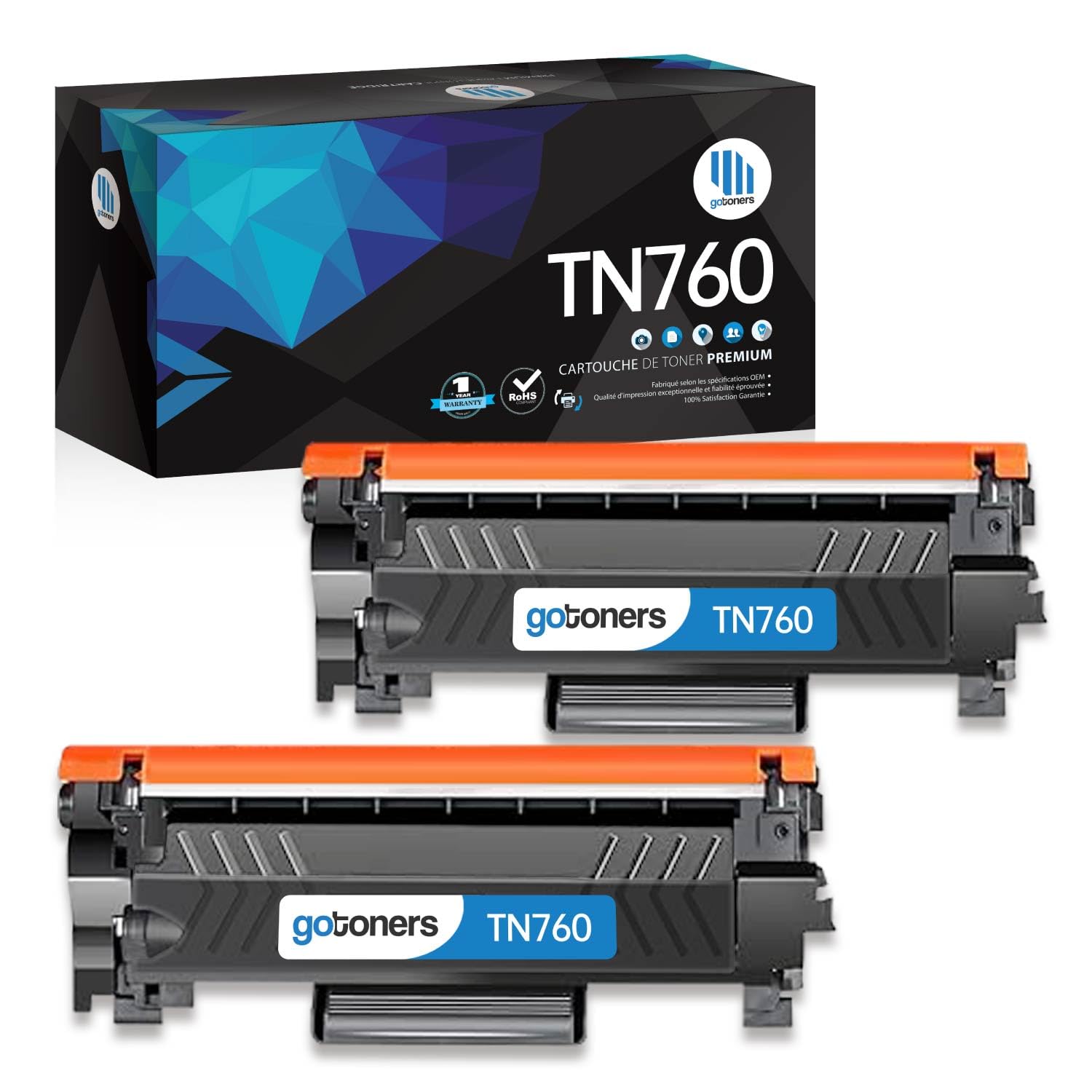 (Chip Included) Gotoners TN760 TN-760 High Yeild Toner Cartridge ...