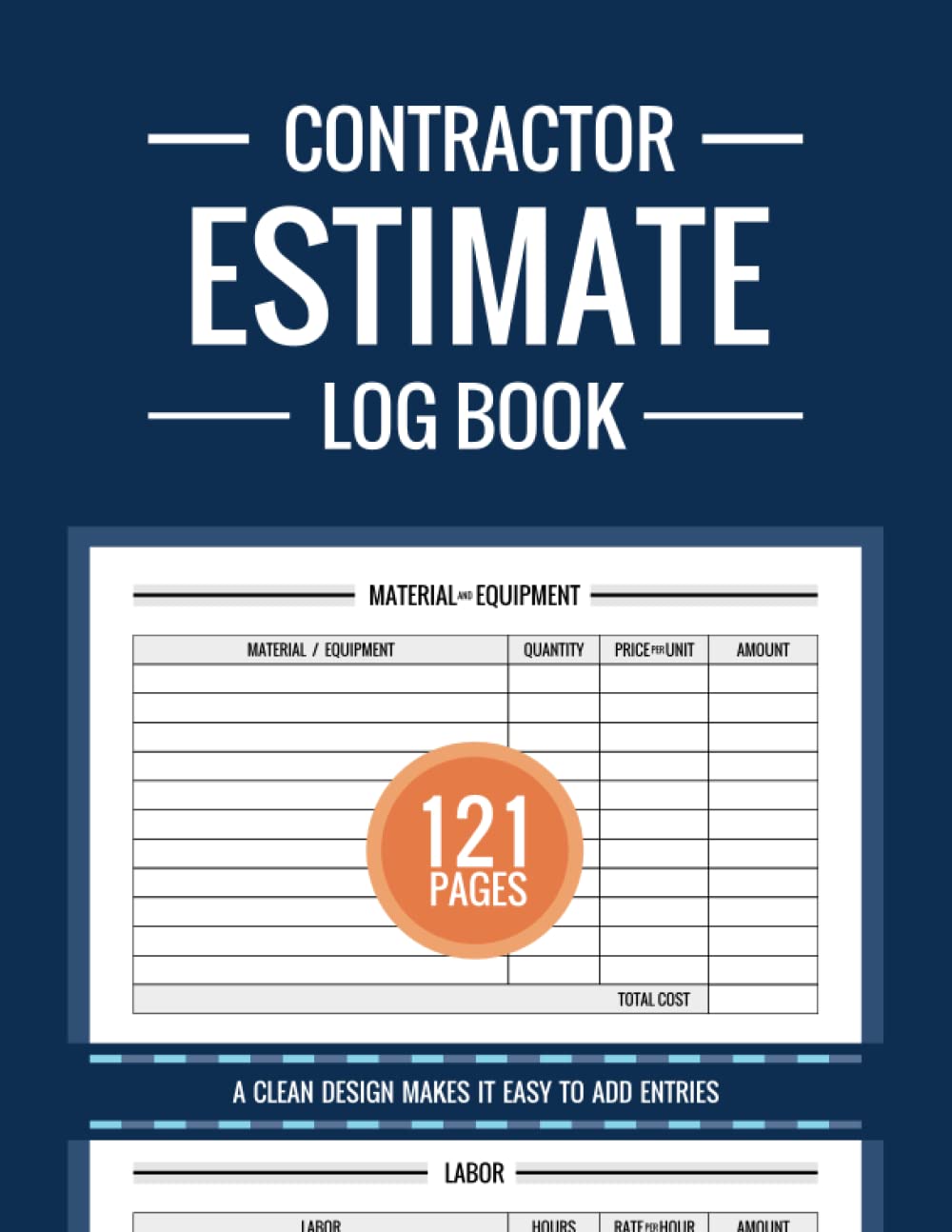 Amazon.com: Contractor Estimate Log Book, Contractor Log Book For ...