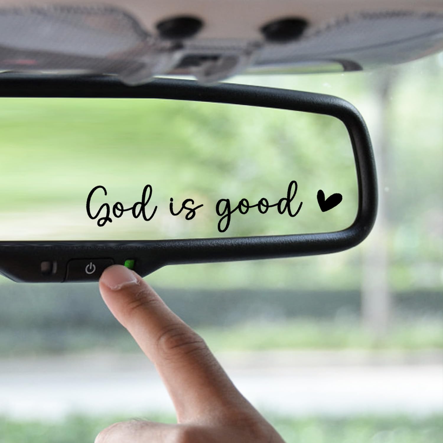 Amazon.com: Christian Decal, Rear View Mirror Decal, Faith Car Mirror ...