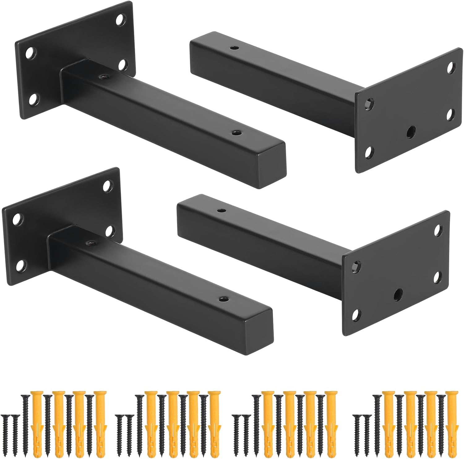 Faankiton 4 Pieces Heavy Duty Shelf Brackets, Floating Shelf Bracket ...