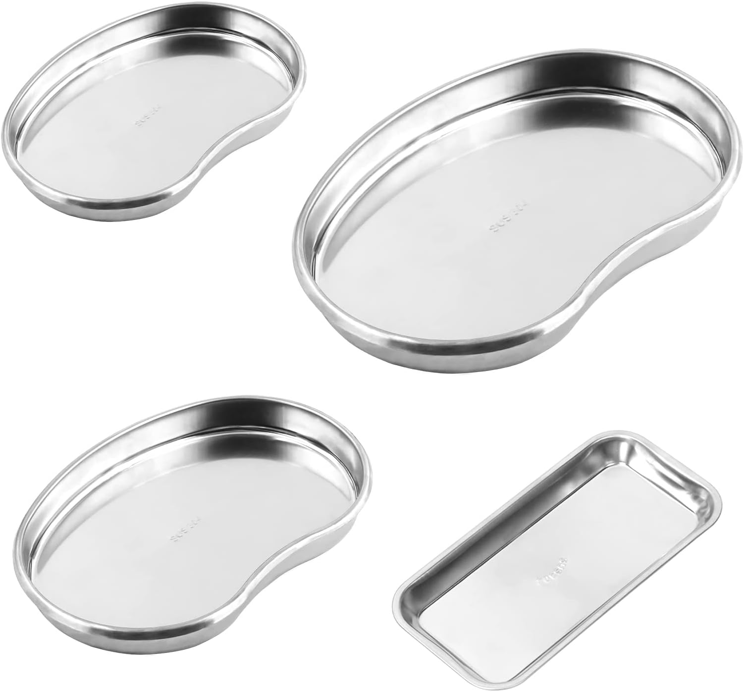 Amazon.com: Keadic 4Pcs 304 Stainless Steel Surgical Kidney Trays Set ...